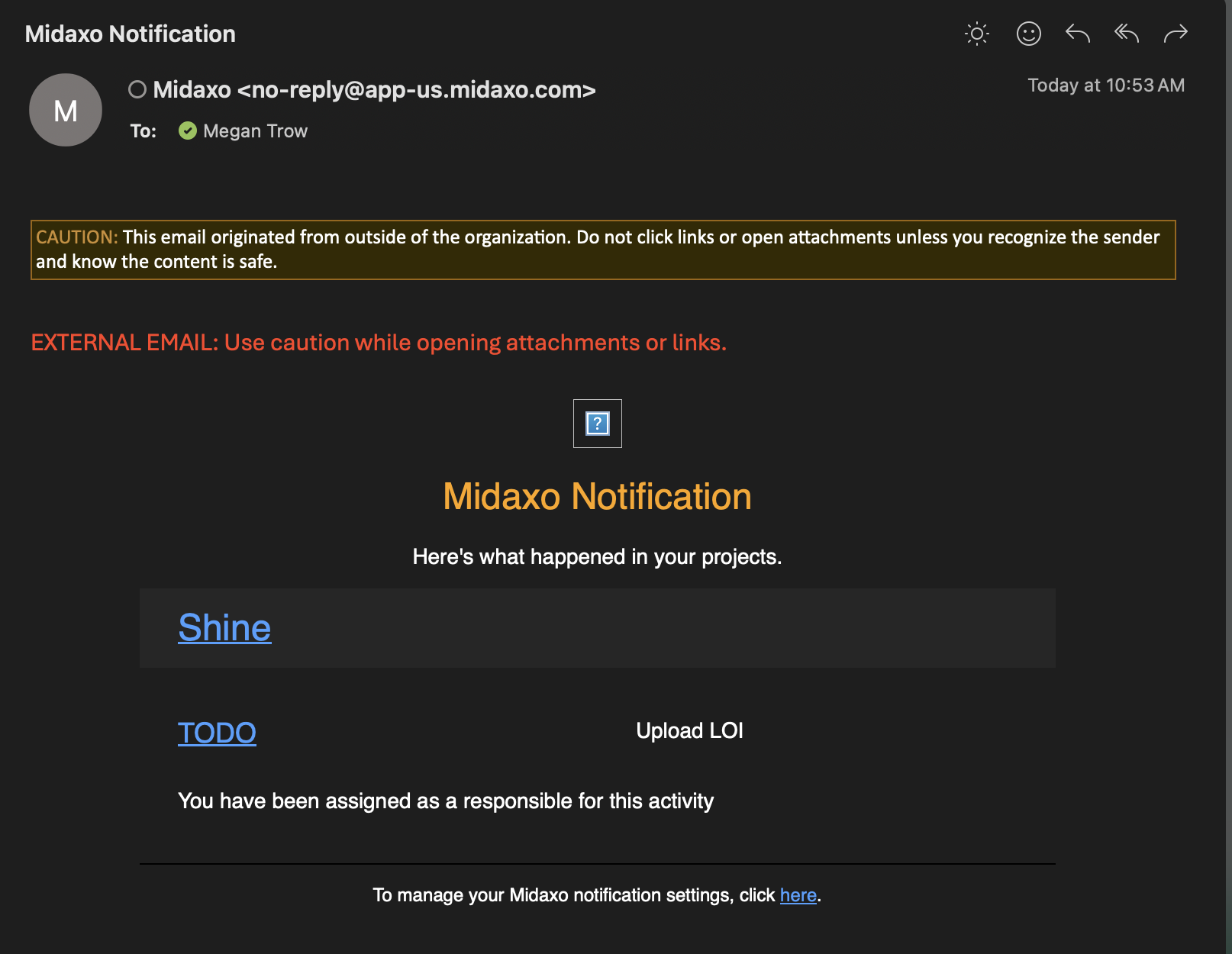 Direct Email Notifications in Touch Points