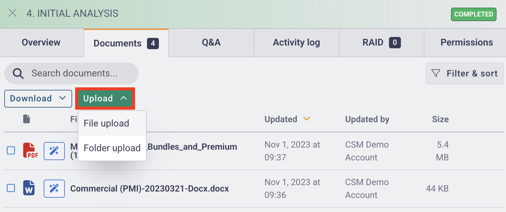 Upload Documents to the VDR